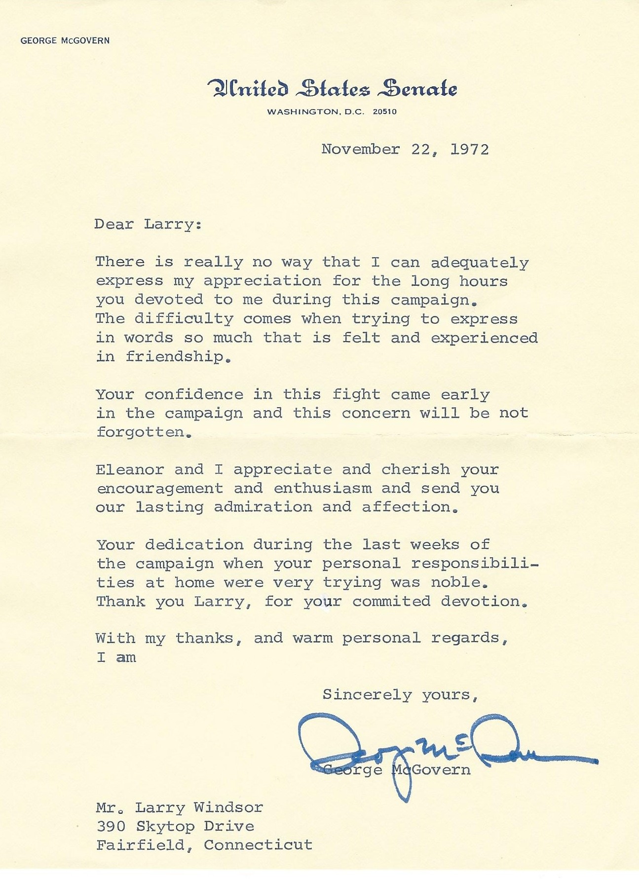 Campaign Stories – McGovern Celebration